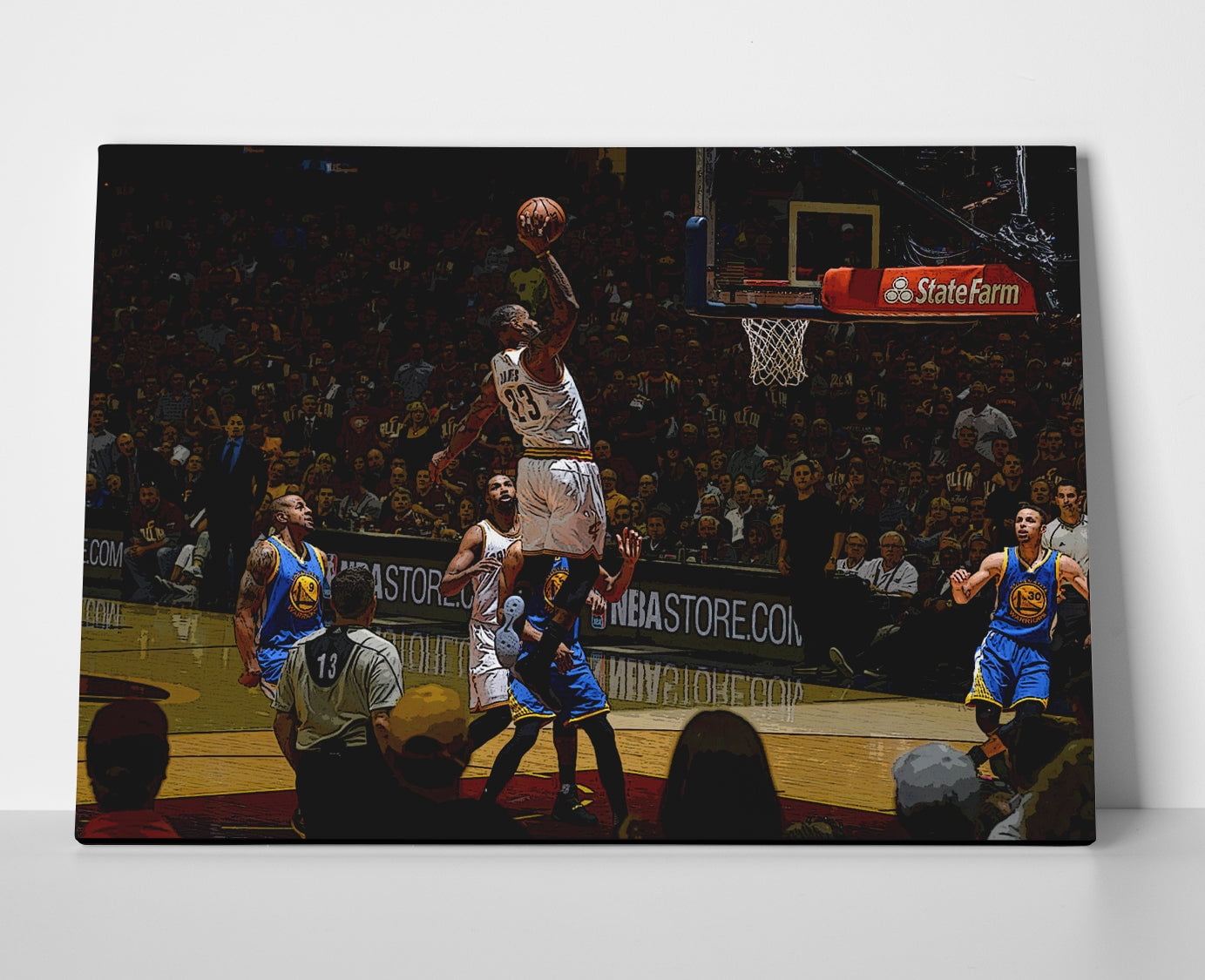 Lebron James Cavs Dunk Poster or Wrapped Canvas - Walmart.com