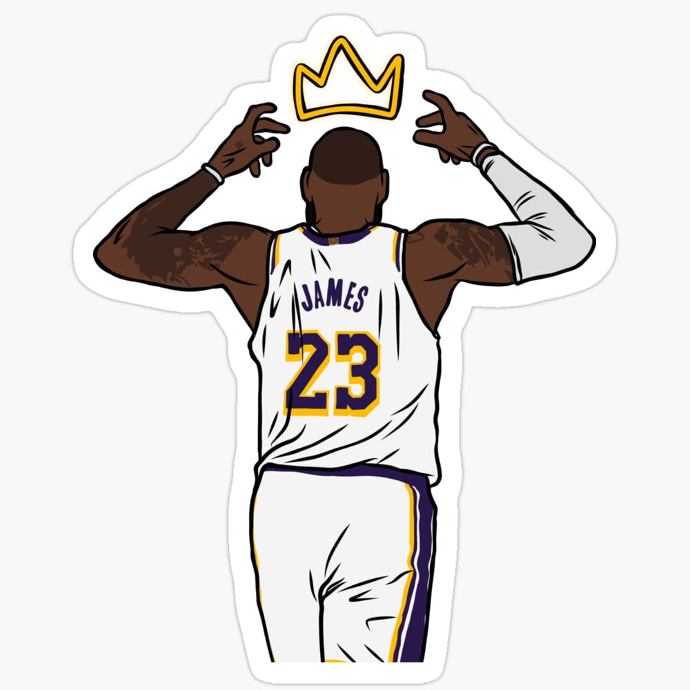 Lebron James Crowns Himself Sticker Phone Decal Water Bottle Stickers ...