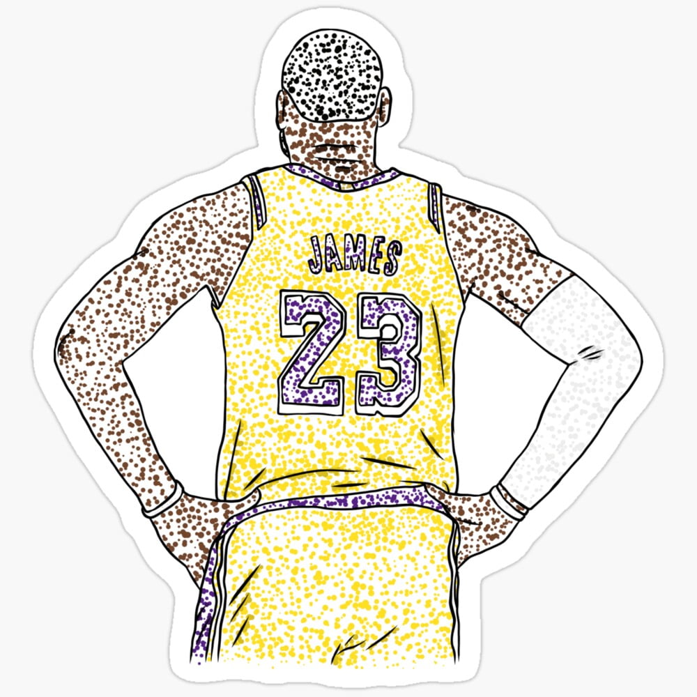 Lebron James Dot Art Sticker Phone Decal Water Bottle Stickers Car ...