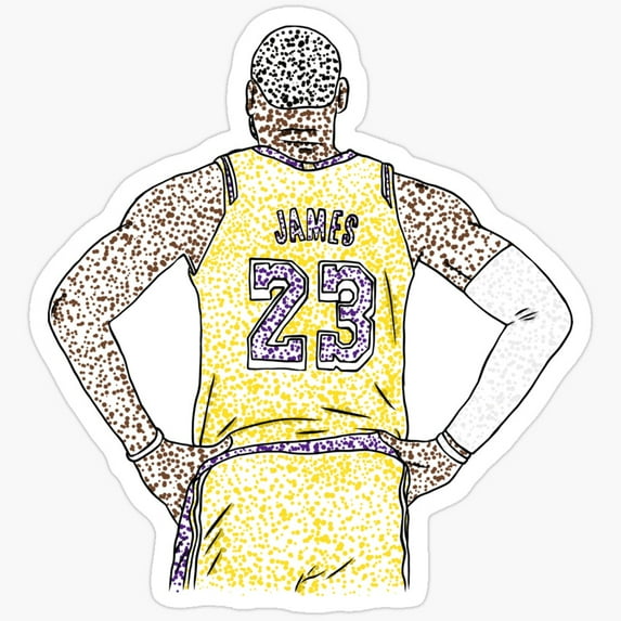 Lebron James Dot Art Sticker Phone Decal Water Bottle Stickers Car ...