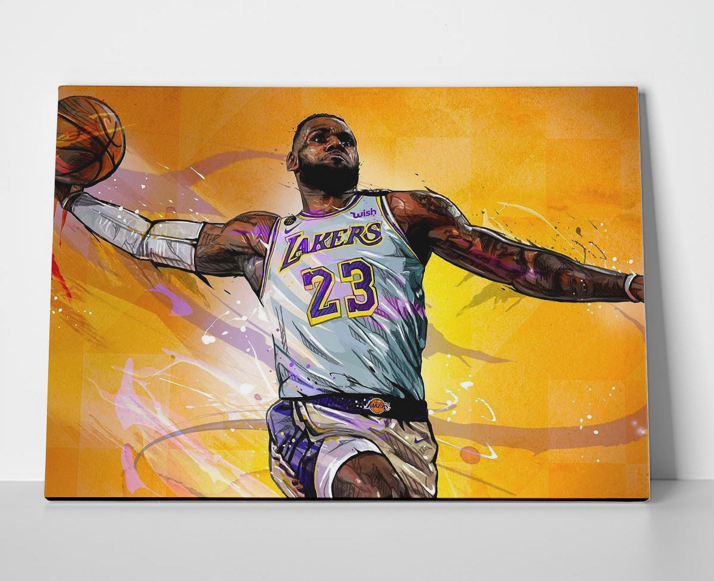 Lebron James Dunk Poster or Wrapped Canvas - Walmart.com