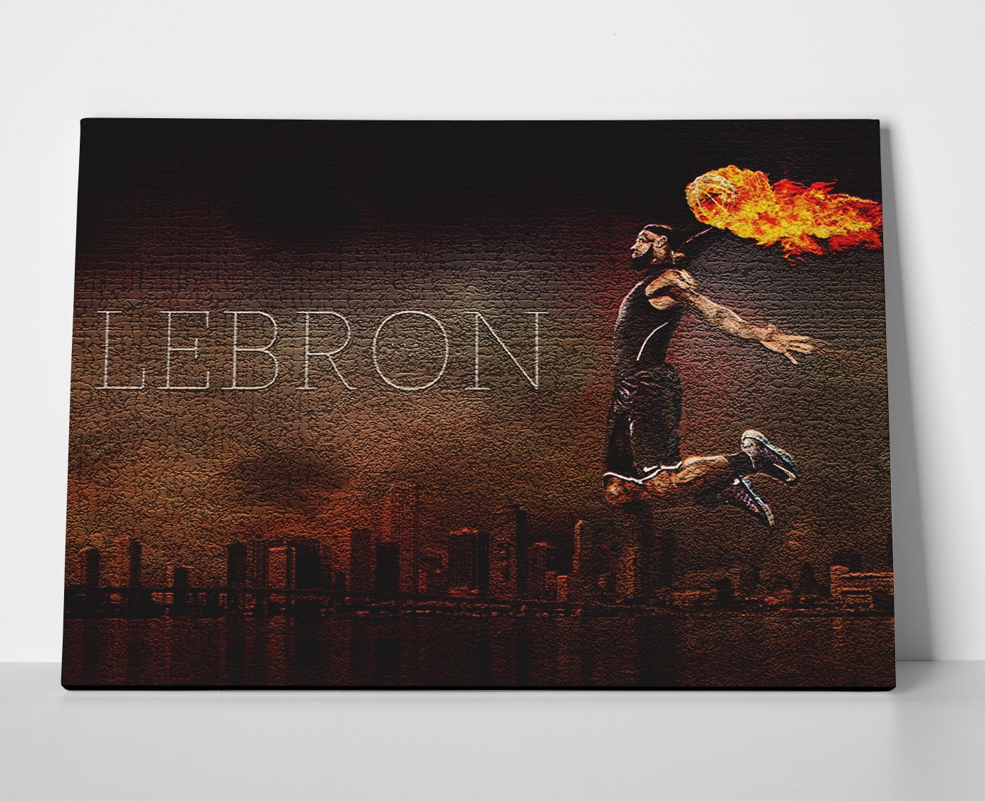 Lebron James Heat Poster or Wrapped Canvas - Walmart.com