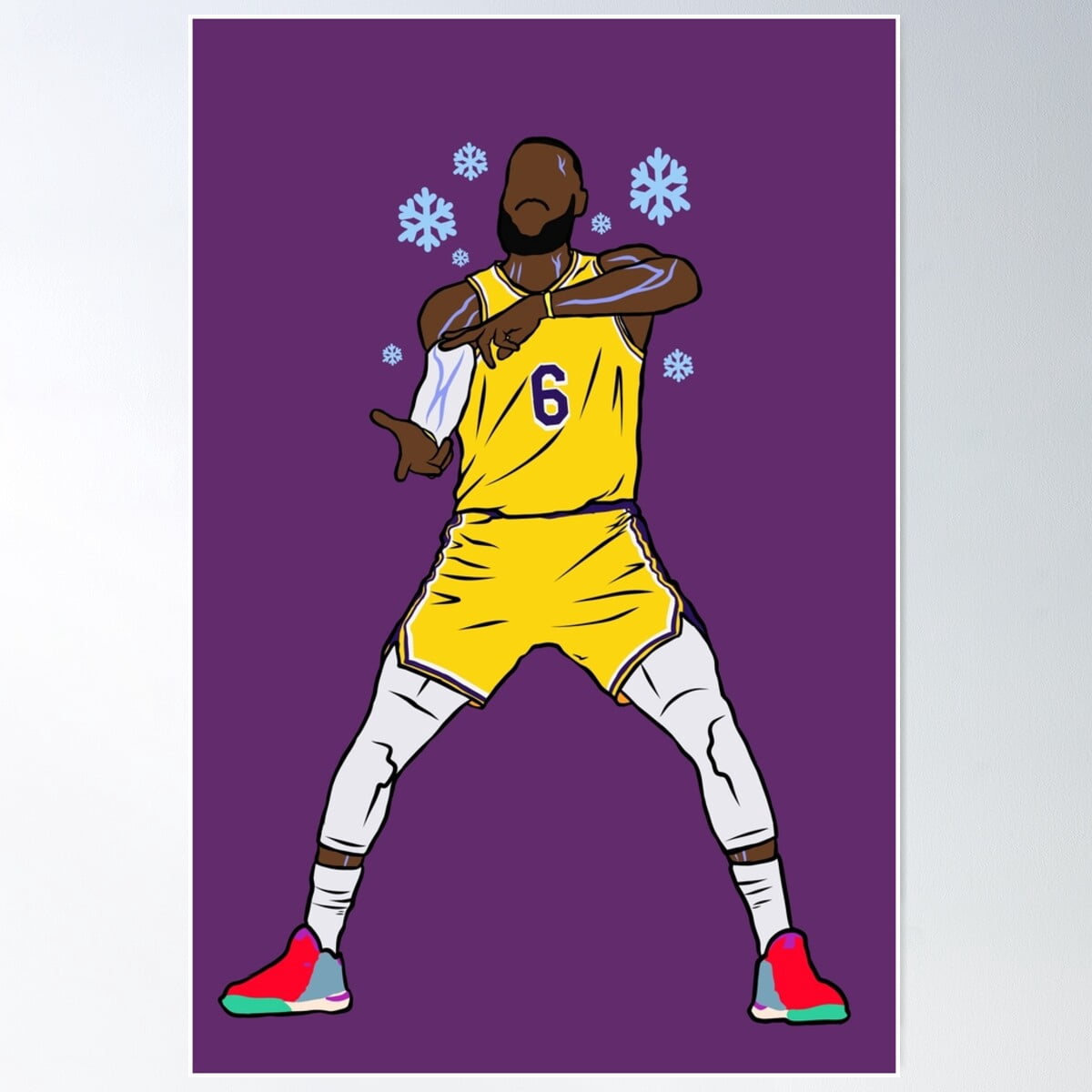 Lebron James Ice In My Veins Poster Wall Art, Modern Wall Decor For ...