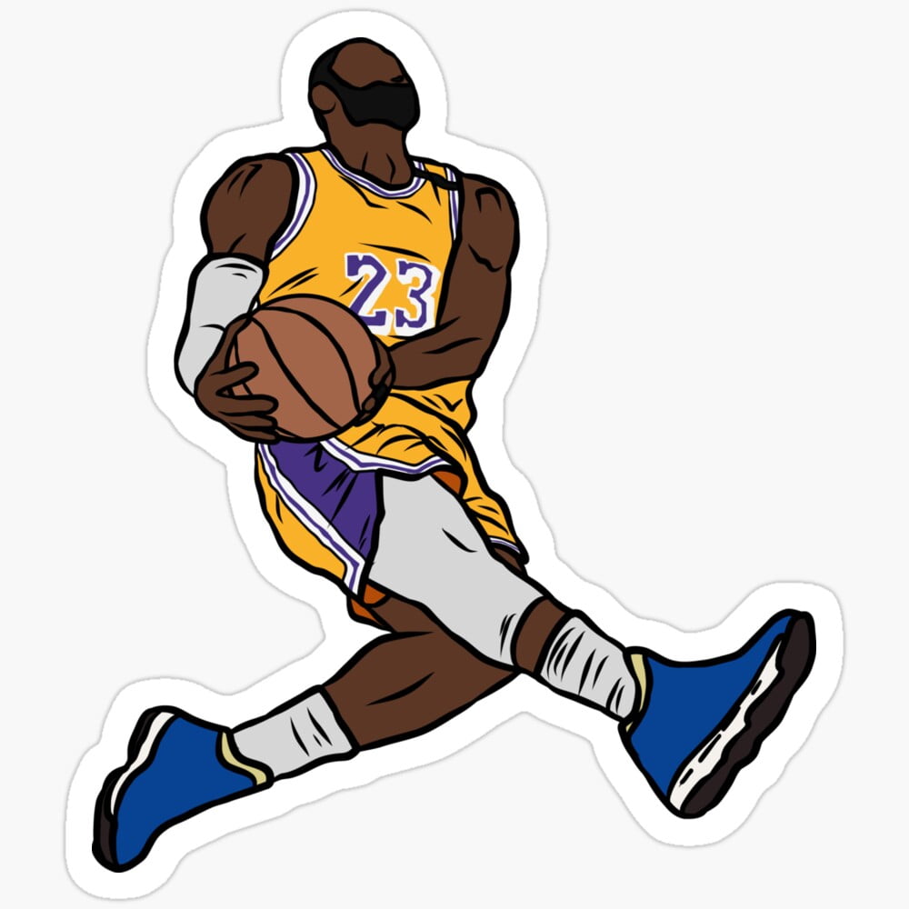 Lebron James Iconic Dunk Sticker Phone Decal Water Bottle Stickers Car ...