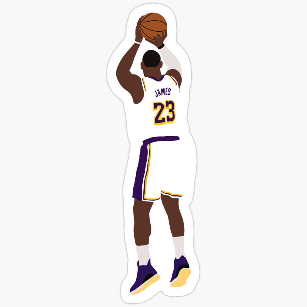 Lebron James Jumpshot Sticker Phone Decal Water Bottle Stickers Car ...