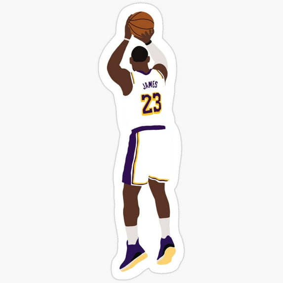 Lebron James Jumpshot Sticker Phone Decal Water Bottle Stickers Car ...