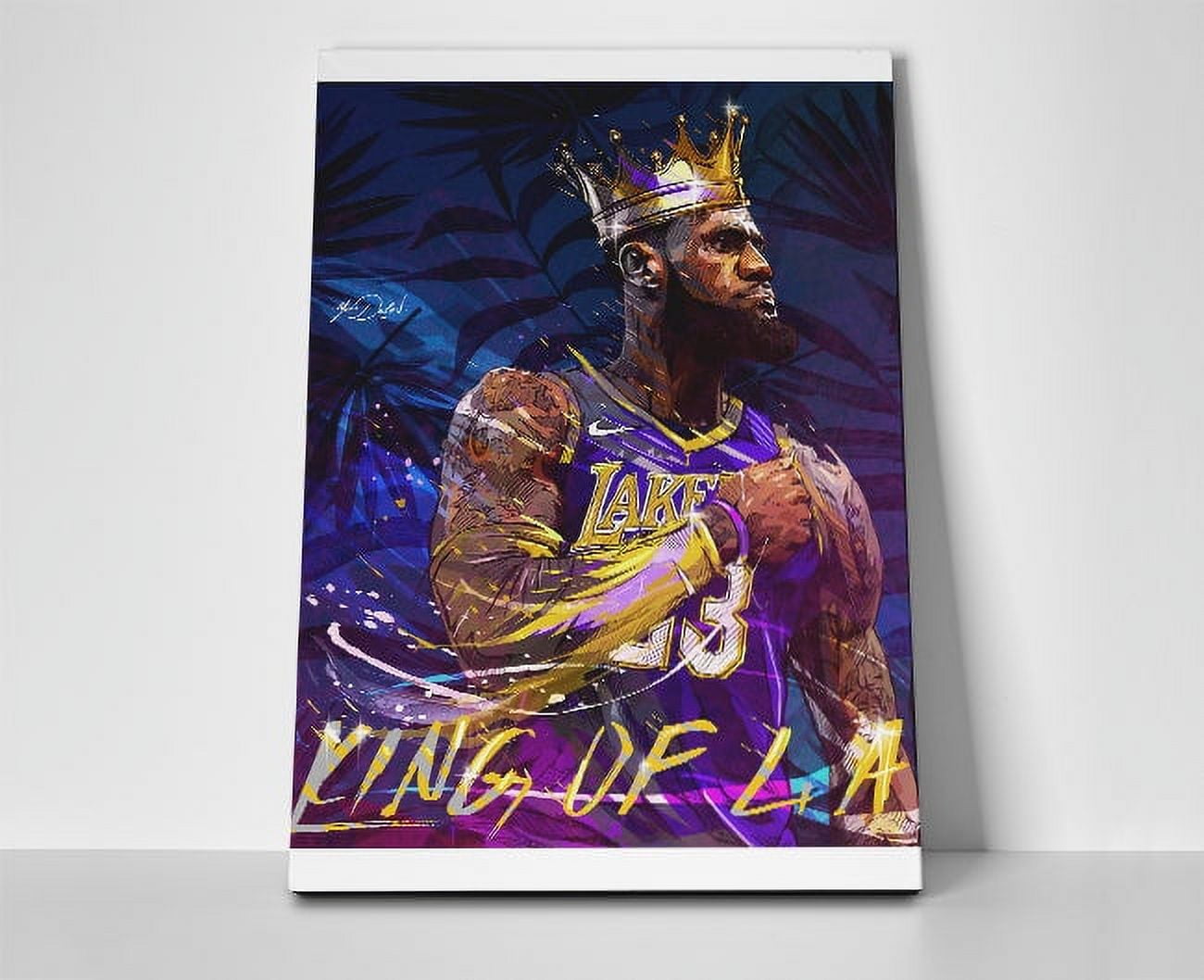 Lebron James King of LA Poster or Wrapped Canvas - Walmart.com