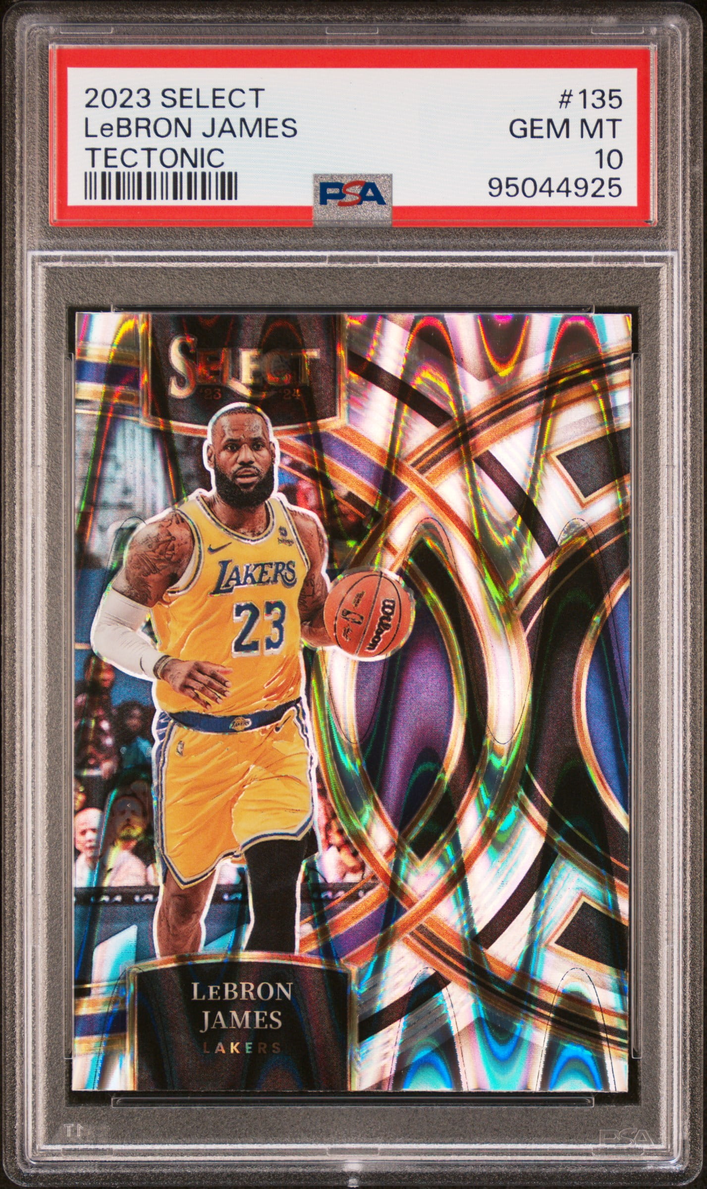 Lebron James Lakers 2023-24 Select Tectonic Prizm Card #135 PSA 10 Gem ...