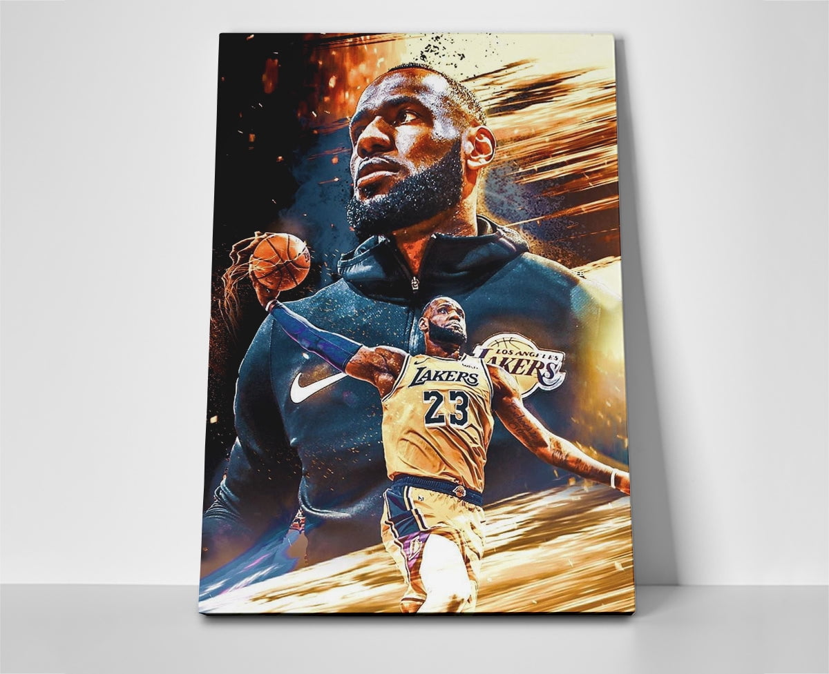 Lebron James Lakers Artwork Poster or Wrapped Canvas - Walmart.com