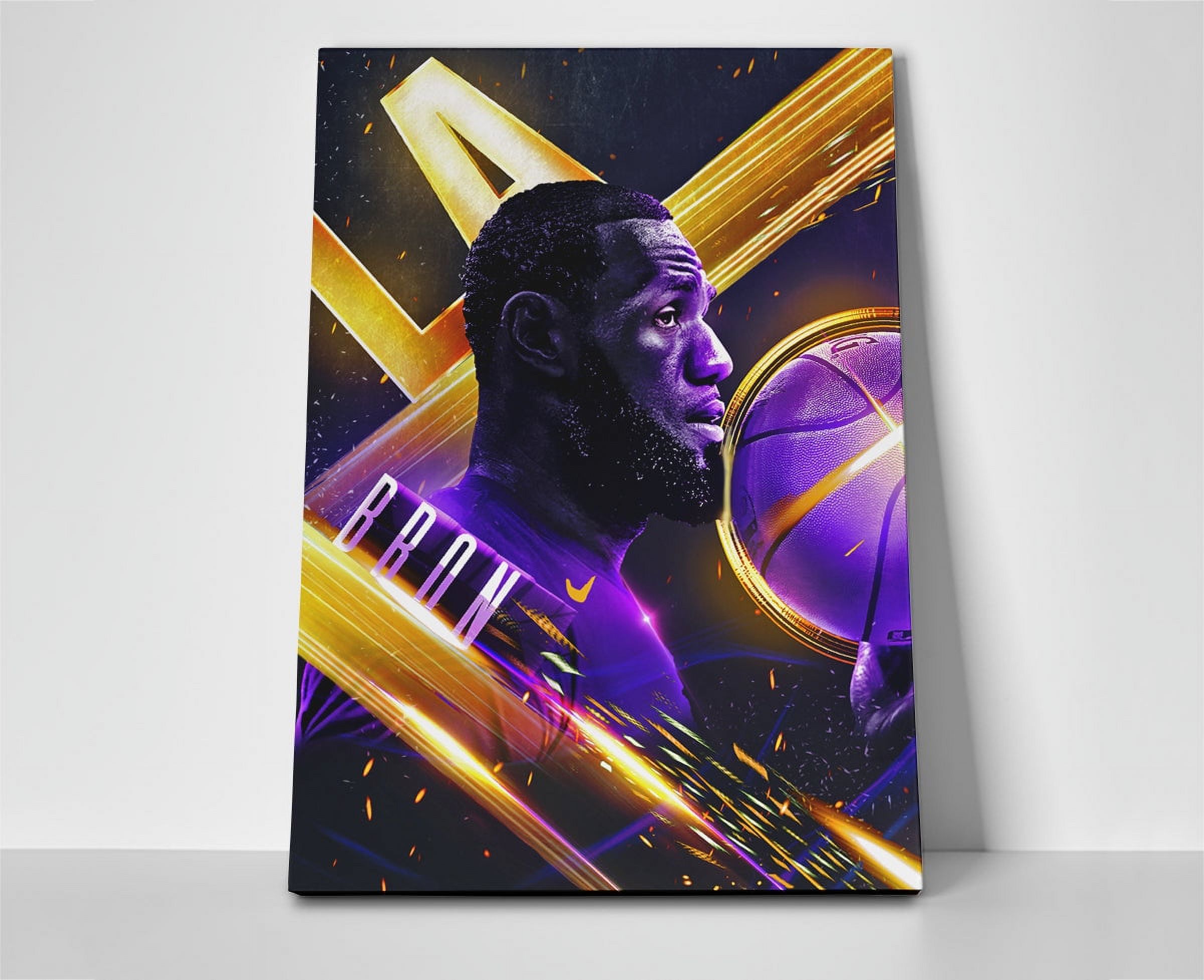 Lebron James Lakers Labron Poster or Wrapped Canvas - Walmart.com