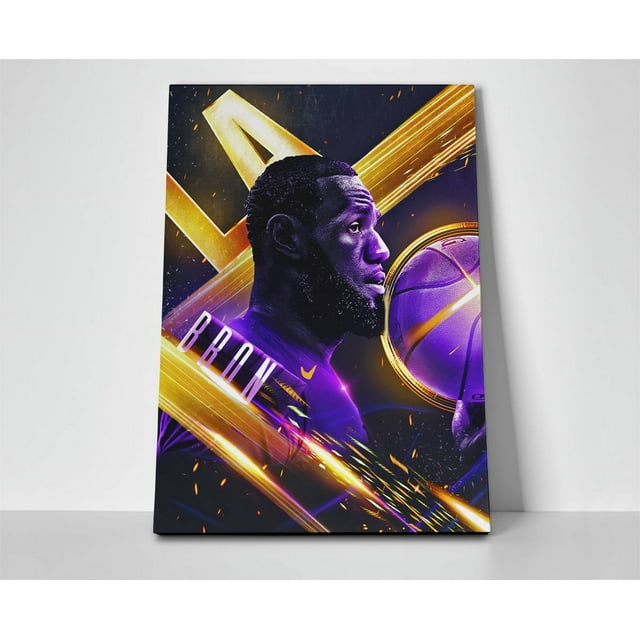 Lebron James Lakers Labron Poster or Wrapped Canvas - Walmart.com
