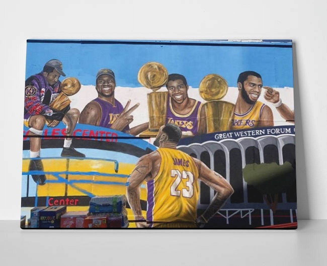Lebron James Lakers Mural Poster or Wrapped Canvas - Walmart.com