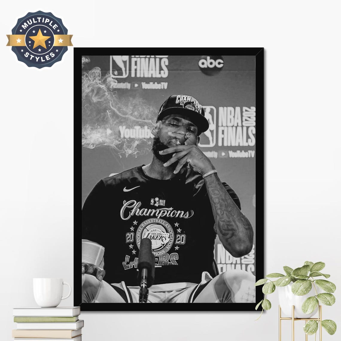 Lebron James, Lebron James Wall Art, Basketball, Vintage Nba, Nba Wall ...