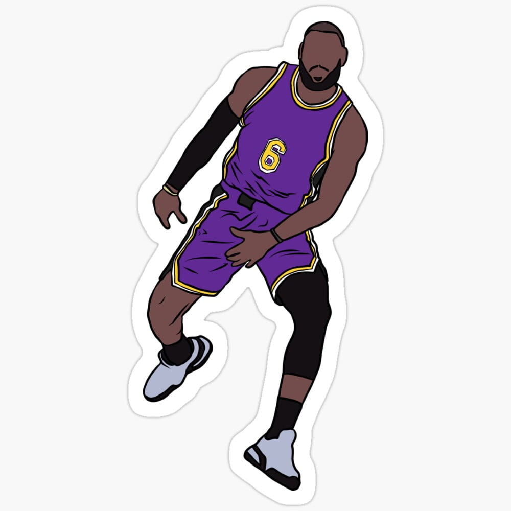Lebron James Obscene Gesture Sticker Phone Decal Water Bottle Stickers ...