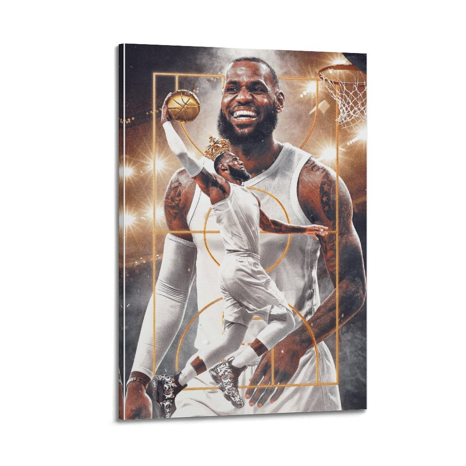 Lebron James Poster Basketball Sports Poster Painting Vintage Poster ...