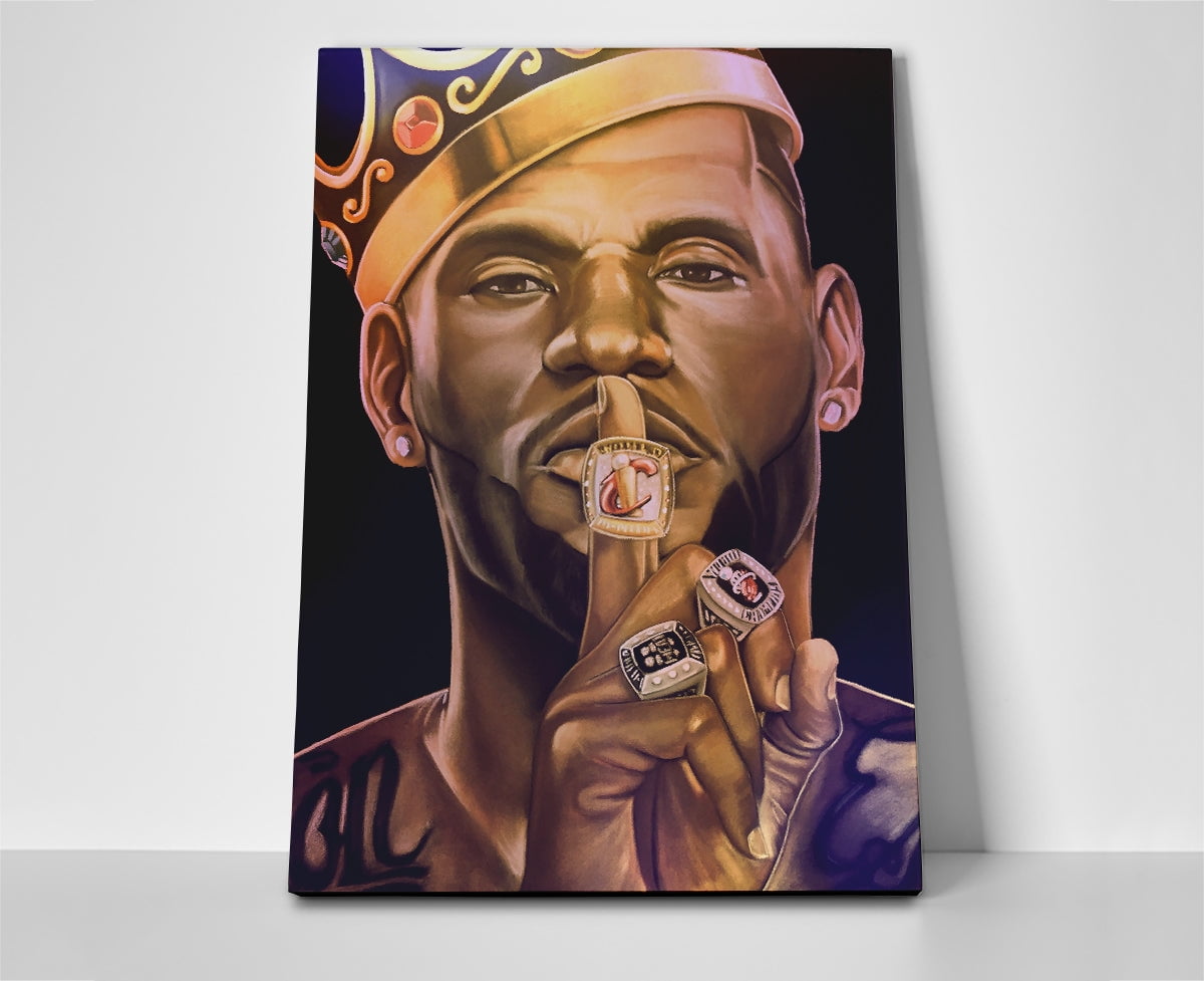Lebron James Rings Poster or Wrapped Canvas - Walmart.com