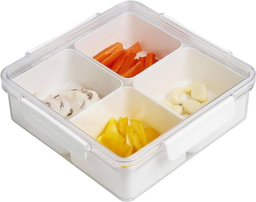 Lecco Fridge Food Storage Container With Removable Drain Plate And Lid ...