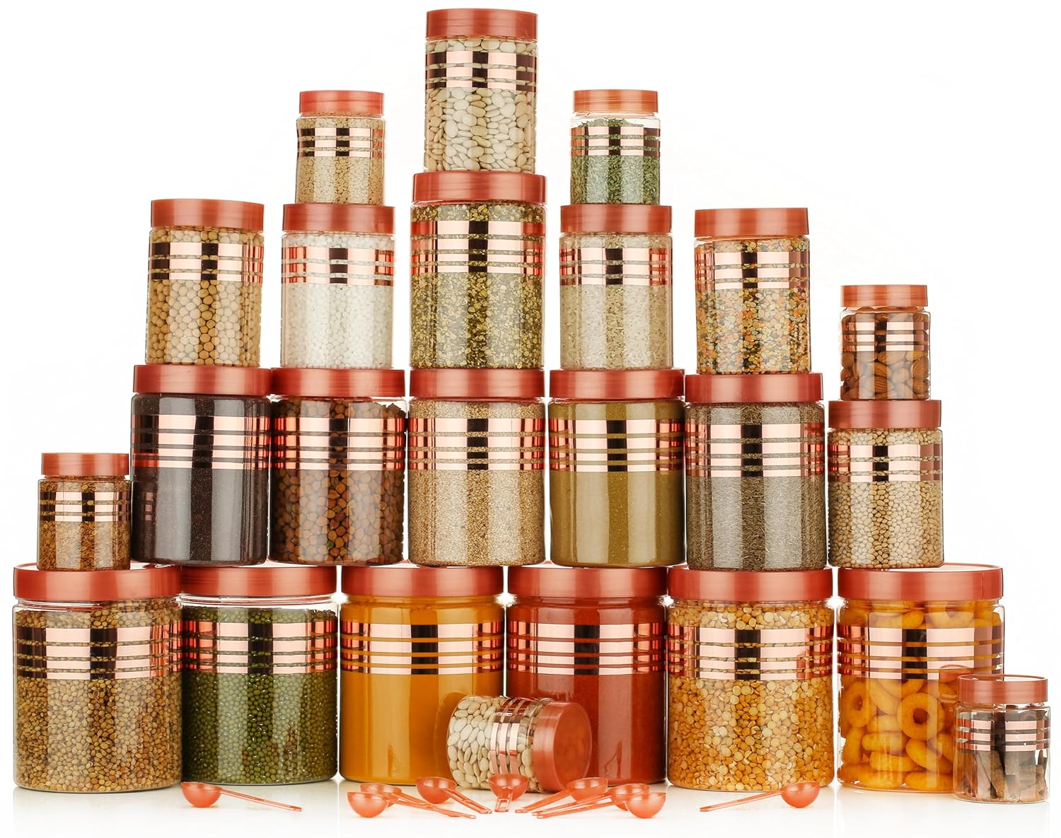 Lecco Kitchen Accessories Items Plastic Storage Containers Jars With ...