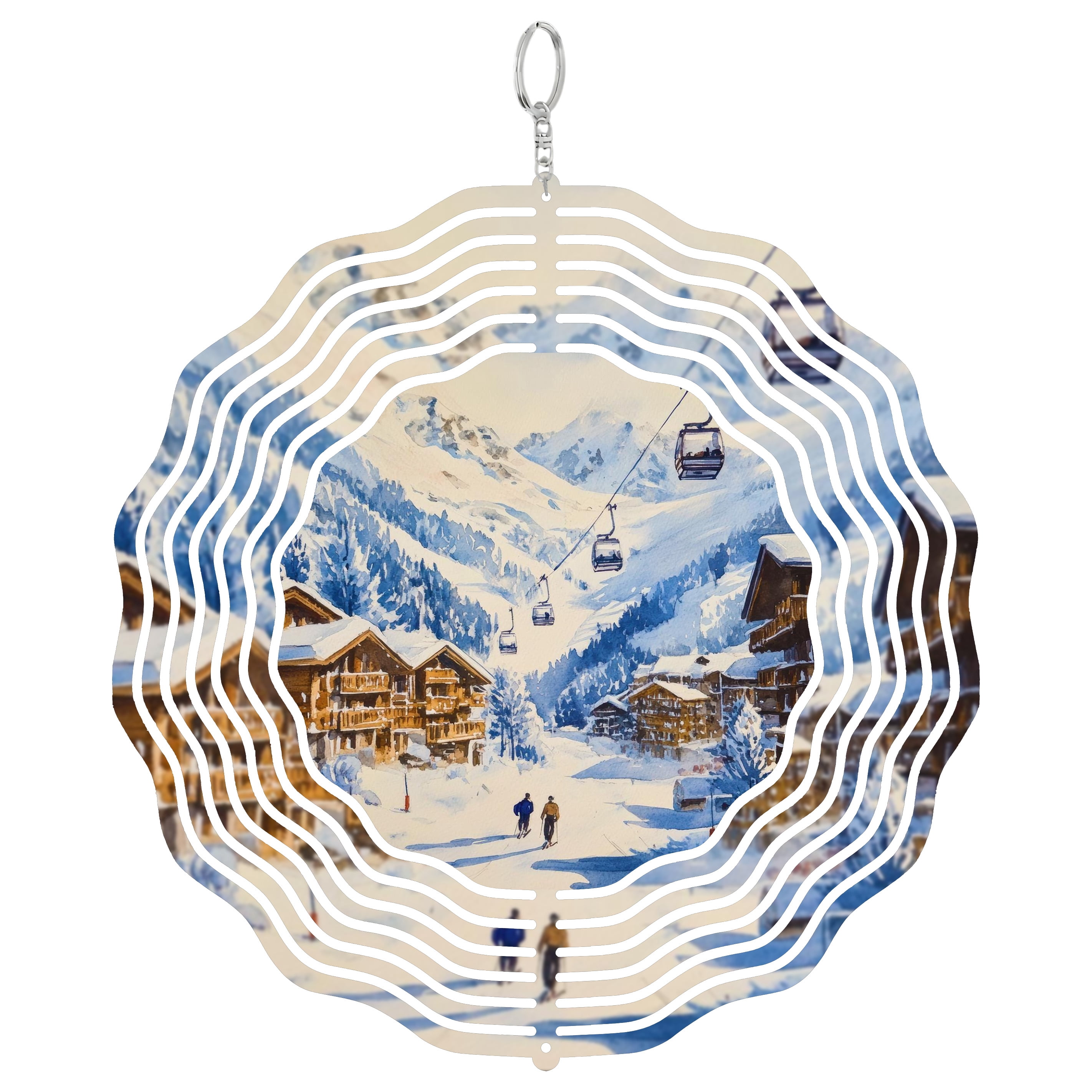 Lech Austria Wind Spinner, 3D Kinetic Alpine Village Yard Art Outdoor ...