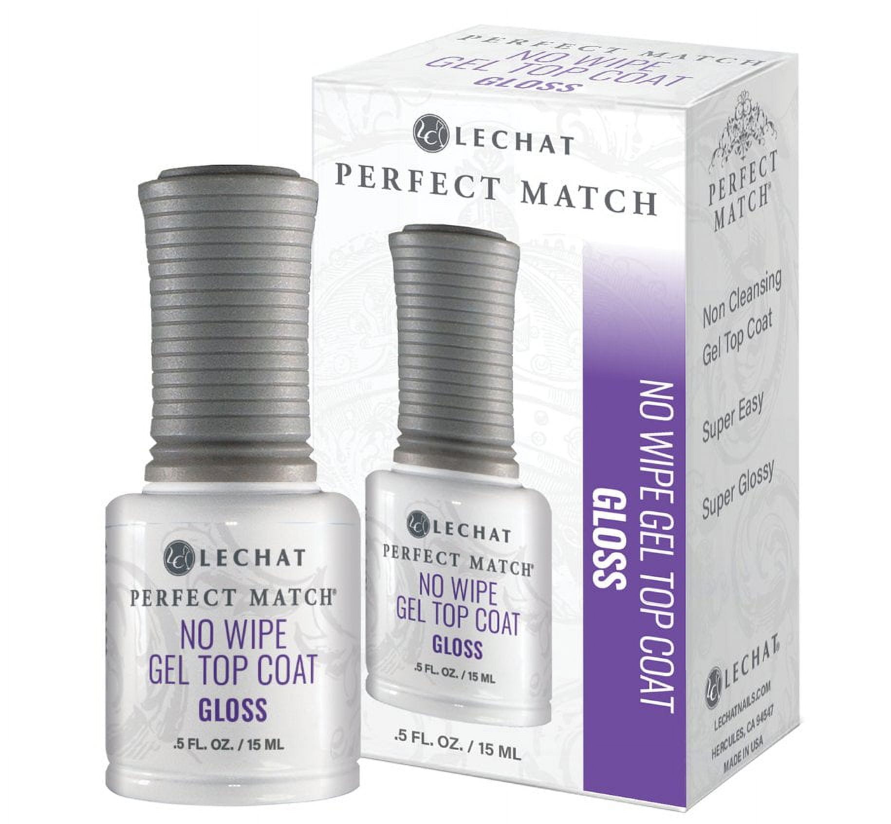 Lechat Perfect Match NO Wipe Top Coat Gloss 0.5oz - Walmart.com