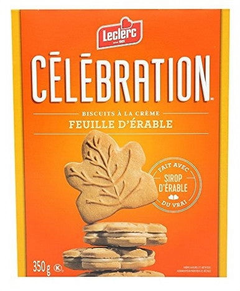 Celebration Maple Syrup Cream Cookies, 350g, Imported from Canada ...
