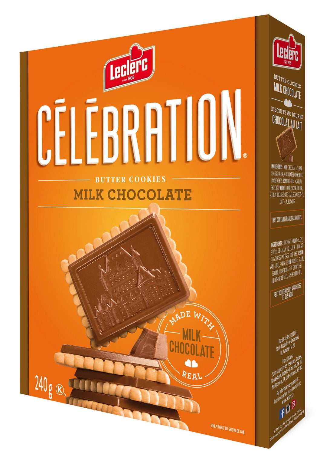 Leclerc Celebration Milk Chocolate Cookies 240g from Canada - Walmart.com