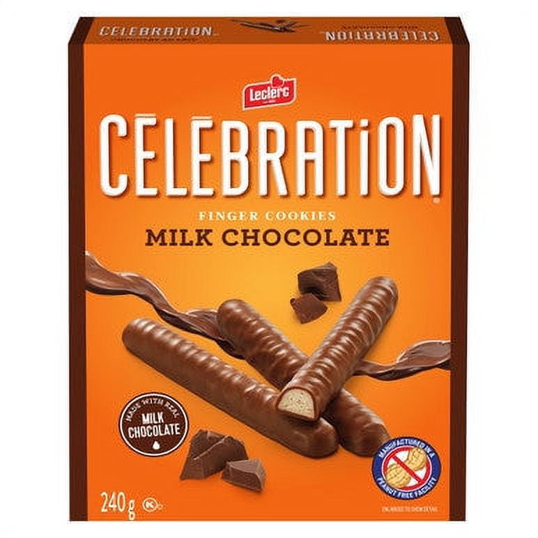 Leclerc Celebration Milk Chocolate Finger Cookies, 240g/8.5 oz ...