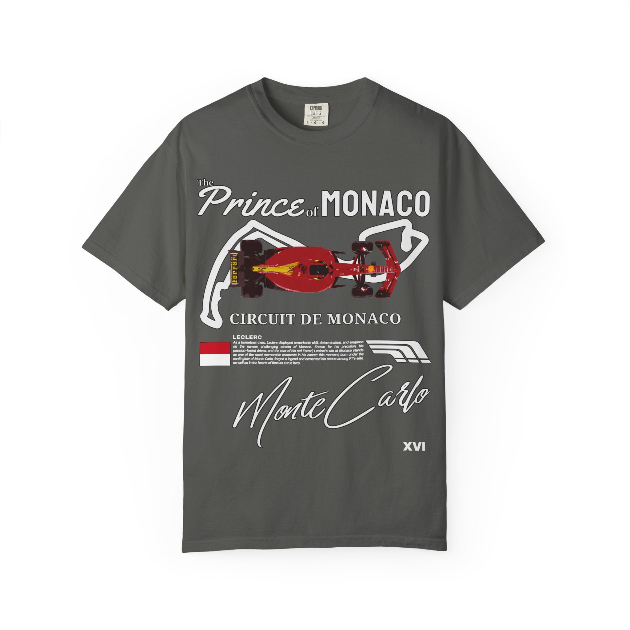 Leclerc Monaco T-Shirt | Inspired Vintage Monte Carlo Racing Tee ...