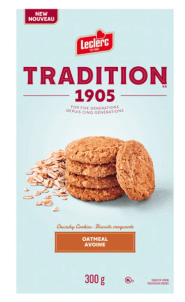 Leclerc Tradition 1905 Crunchy Cookie Oatmeal 300g - Walmart.com