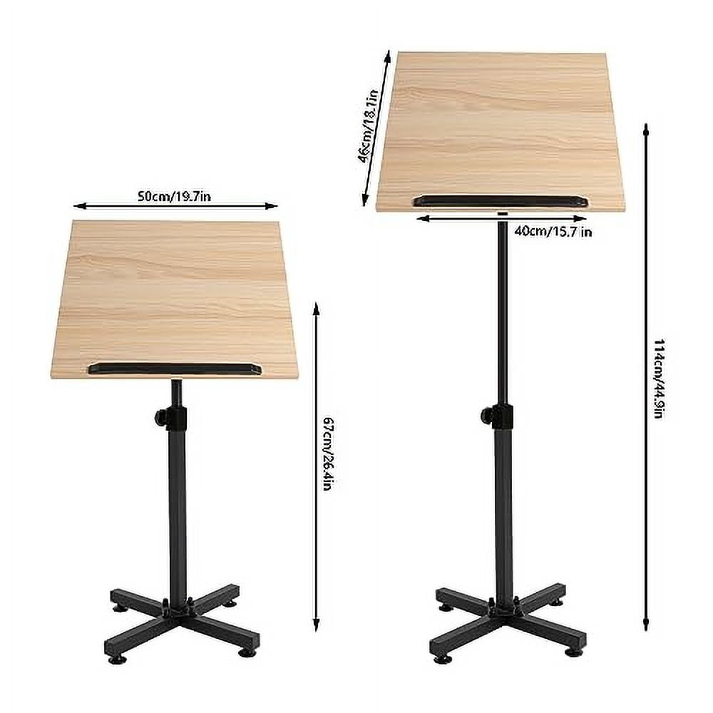 Lectern Podium Stand, Height Adjustable Laptop Table, Portable ...