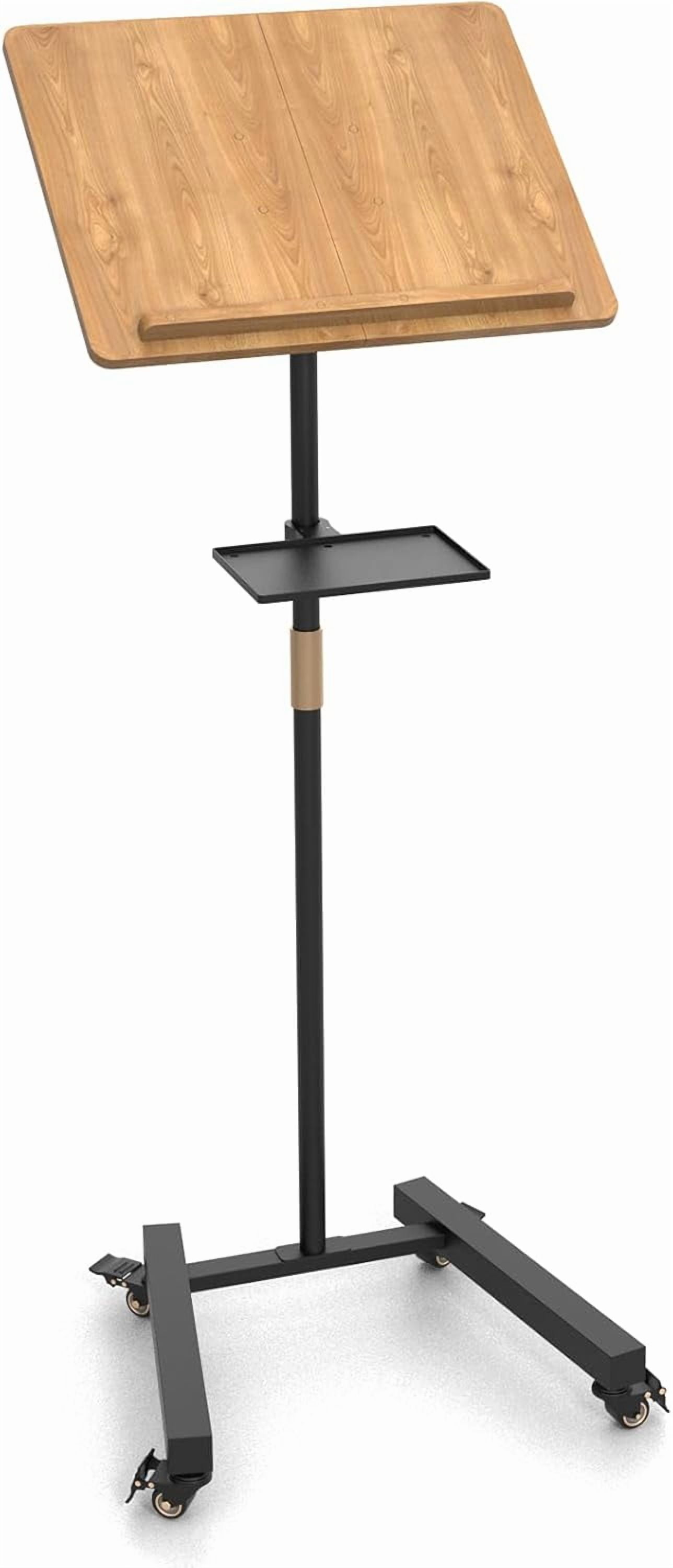 Lectern Podium Stand with Storage Platform, Height Adjustable Steady ...