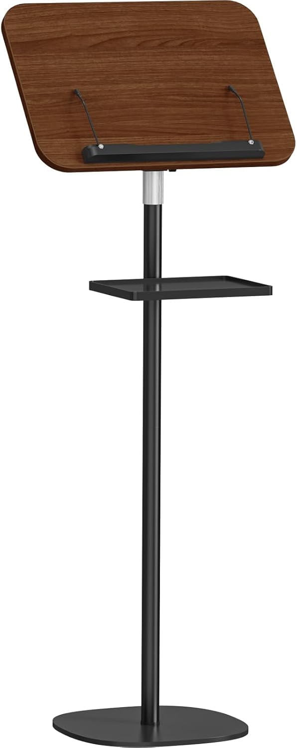 Lectern Podium Stand with Storage Tray, Height Adjustable Lectern Stand ...