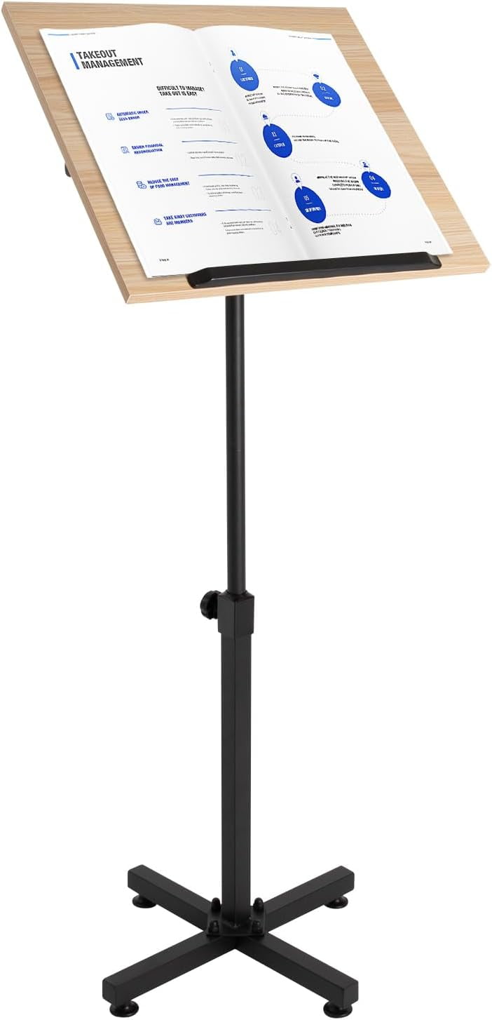 Lectern Presentation Podium Stand,Portable Classroom Rolling Podium ...