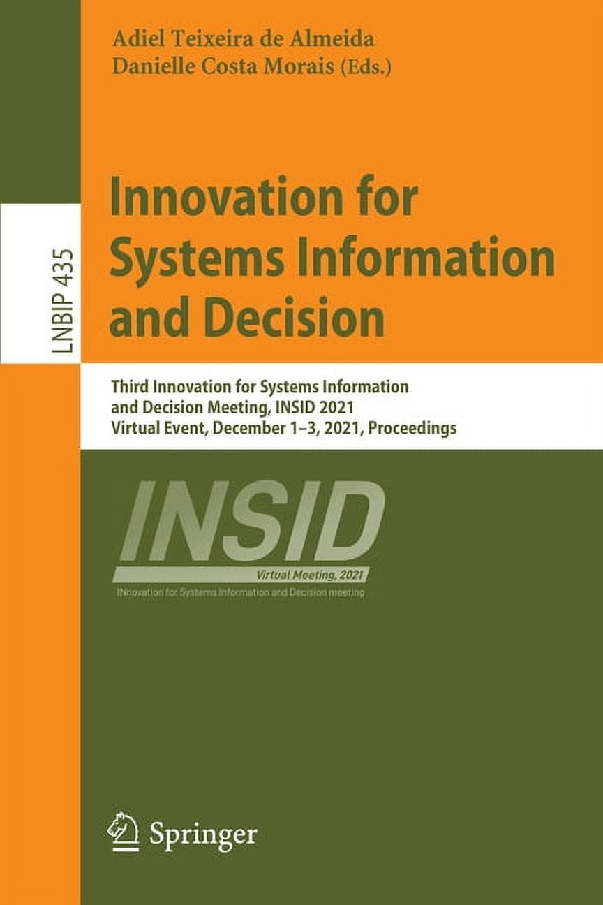 Lecture Notes In Business Information Processing Innovation For Systems Information And