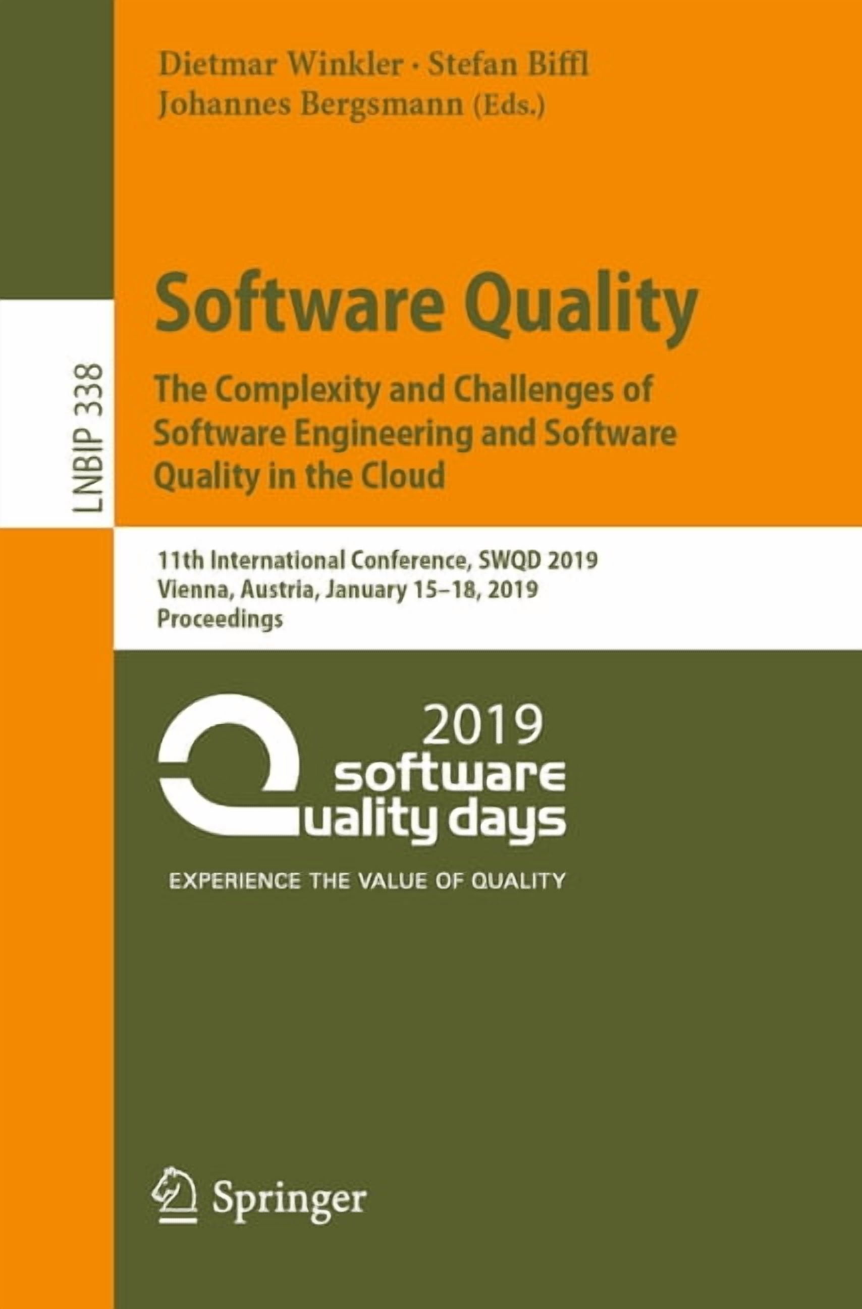 Lecture Notes in Business Information Pr Software Quality: The ...