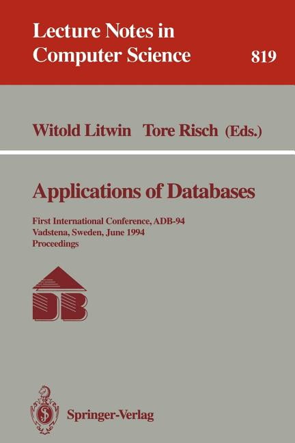 Lecture Notes In Computer Science Applications Of Databases First
