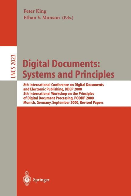 Lecture Notes in Computer Science Digital Documents: Systems and ...