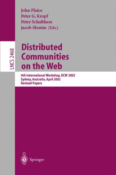 Pre-Owned Lecture Notes in Computer Science: Distributed Communities on ...