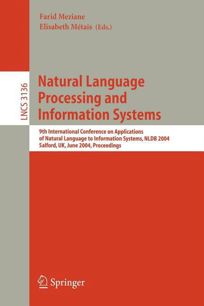 Lecture Notes in Computer Science: Natural Language Processing and ...