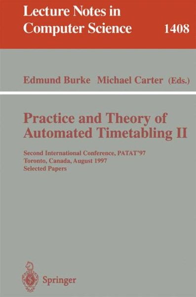 Pre Owned Lecture Notes In Computer Science Practice And Theory Of Automated Timetabling Ii