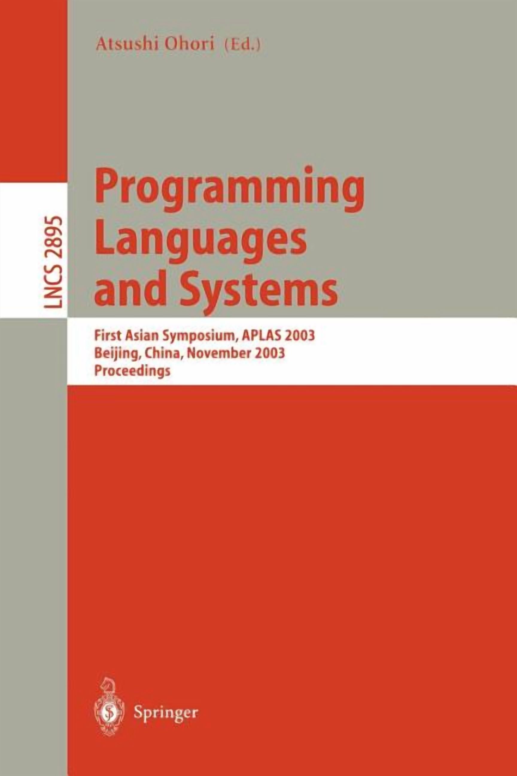 Lecture Notes in Computer Science Programming Languages and Systems ...