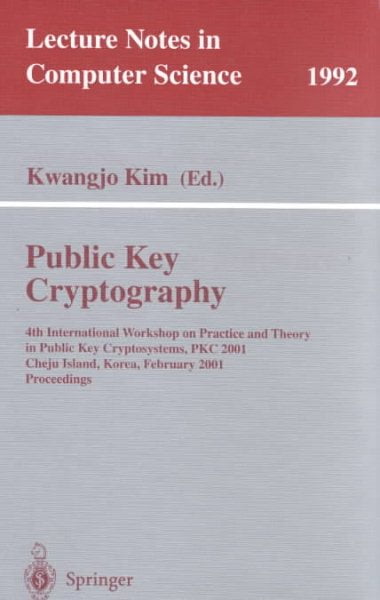 Pre-Owned Lecture Notes in Computer Science: Public Key Cryptography ...