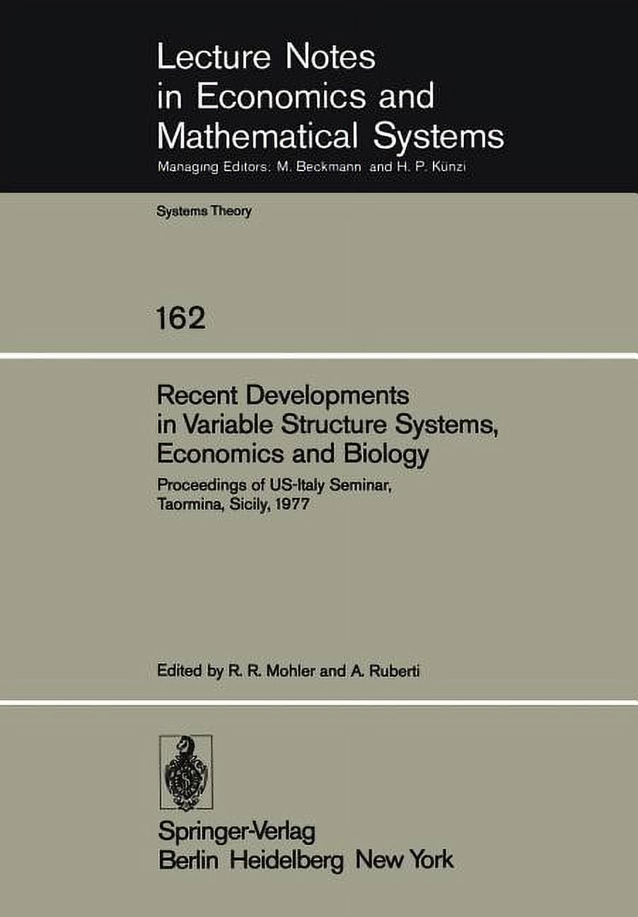 Lecture Notes in Economic and Mathematic Recent Developments in ...