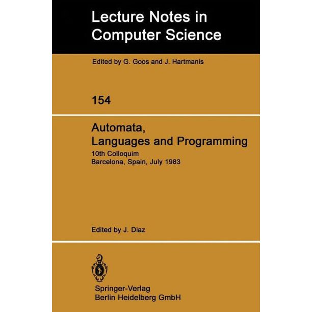 Lecture Notes In Computer Science Automata Languages And Programming