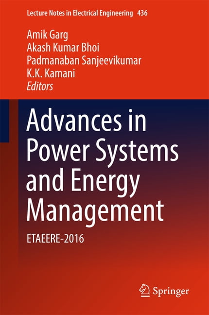 Lecture Notes in Electrical Engineering Advances in Power Systems and ...