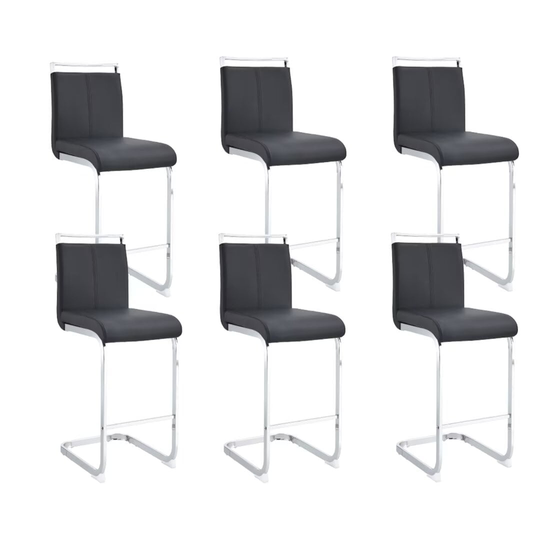 Lecut Bar Stools Set of 6,Counter Height Bar Stools with Back and ...