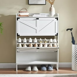 Bright Collection 2 Drawer Shoe Cabinet White Walmart