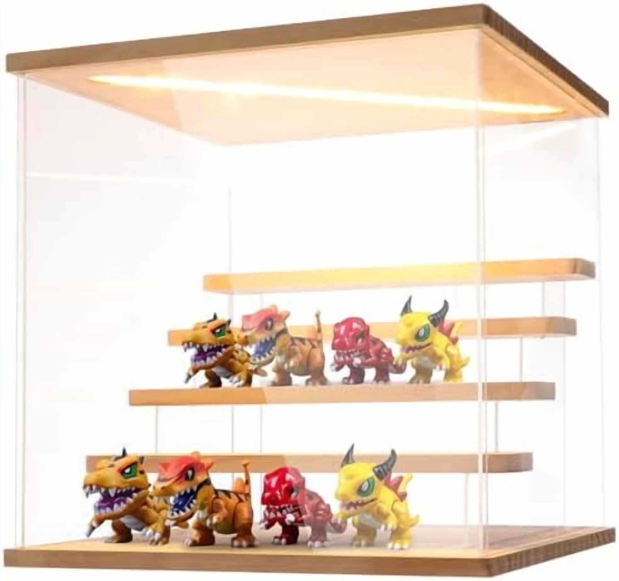 Led Acrylic Figures Display Case - Clear Action Figurine Lighted ...