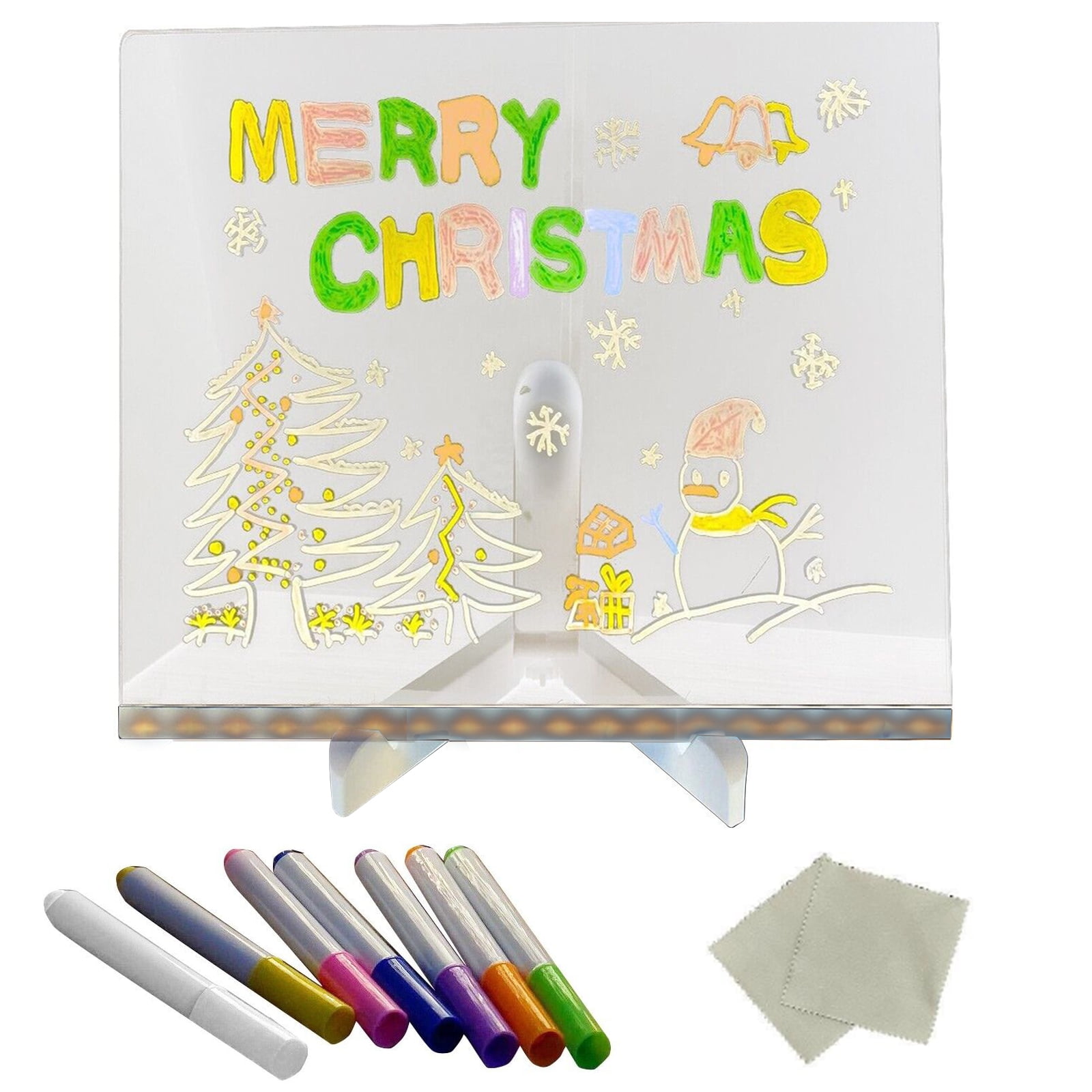 Led Acrylic Note Board with 39inch USB Cable, Dry Erase Board with ...