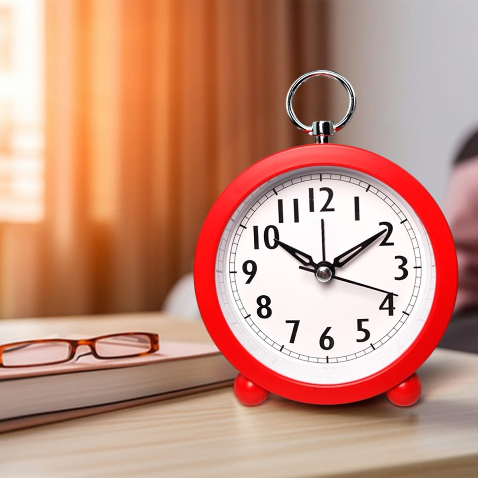 Led Alarm Clock, Circular Desk Clock, Silent Wake, Modern Design for ...